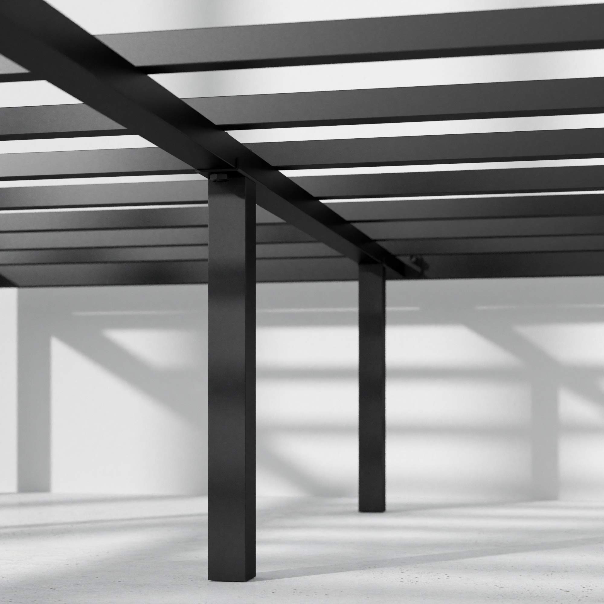 ZINUS Van 16 Inch Metal Platform Bed Frame / Steel Slat Support / No Box Spring Needed / Easy Assembly, Queen