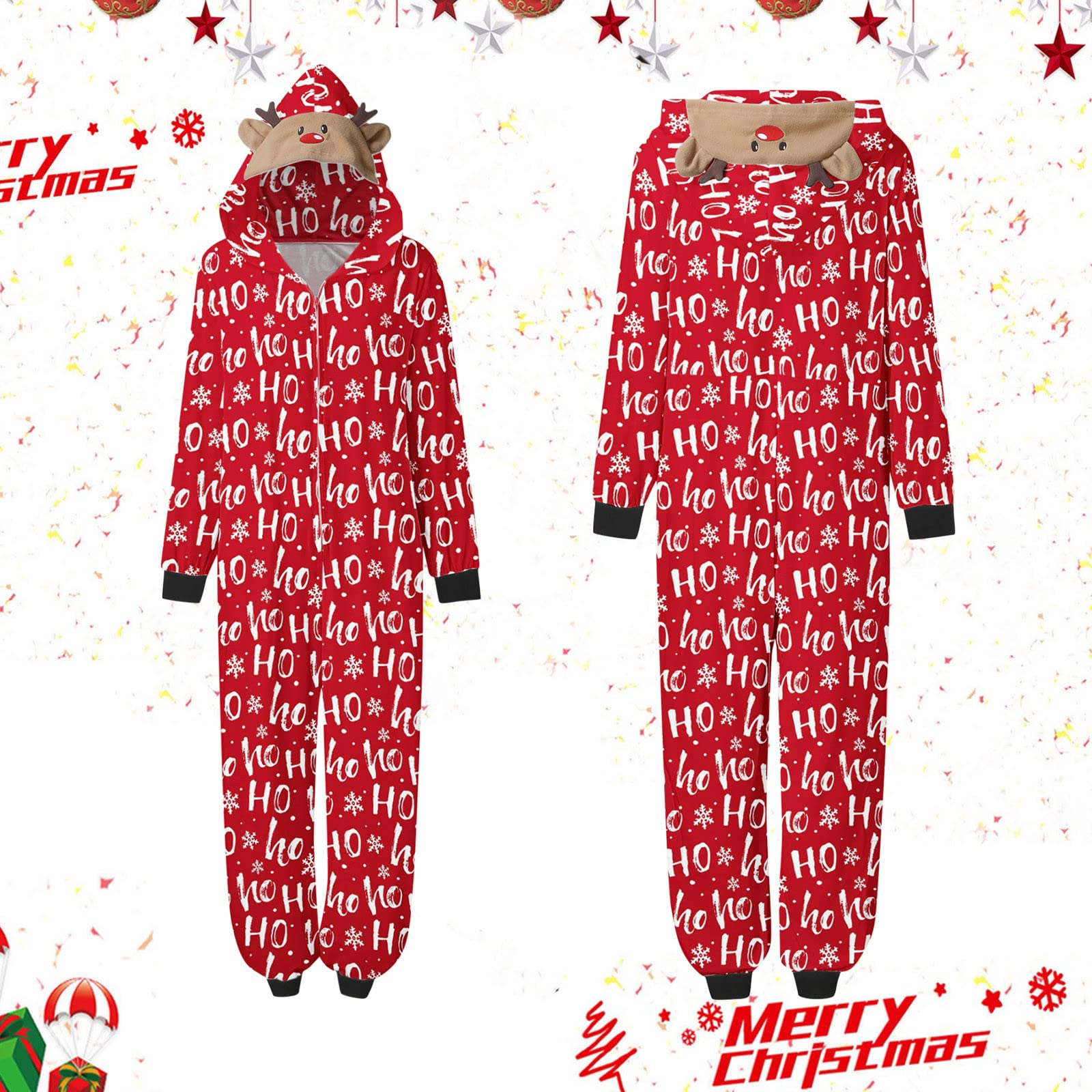SPANBILT 2023 Matching Family Pajamas Set Holiday Printed Christmas Pajamas Sleepwear Fall Jumpsuit for Couples Lounge