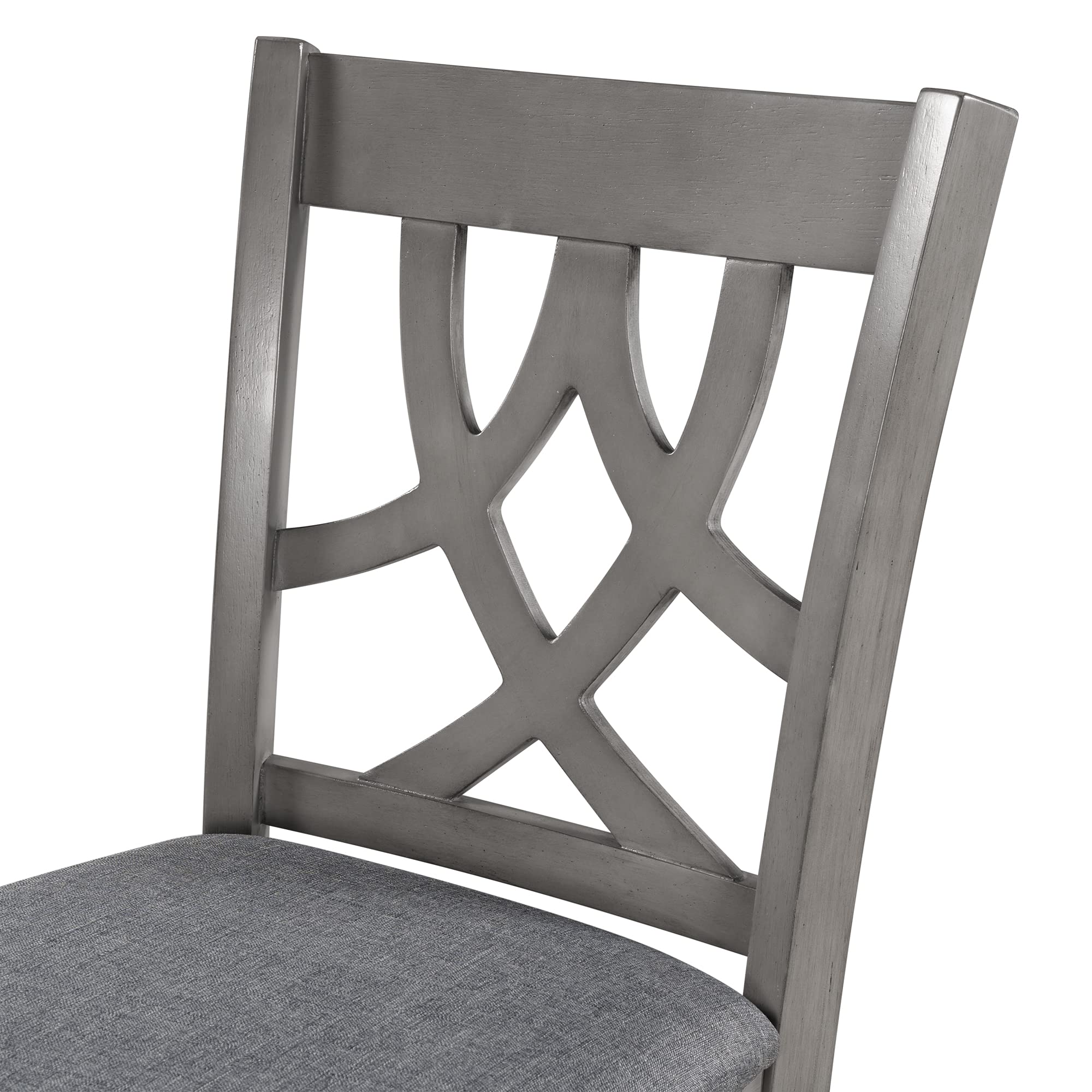Wood Dining Chairs Set of 2,Upholstered Dining Table Chairs,Farmhouse Chairs for Dining Table,Rustic Dining Chairs,Padded Round Counter Height x back Dining Chairs with Cross Back for Small Places