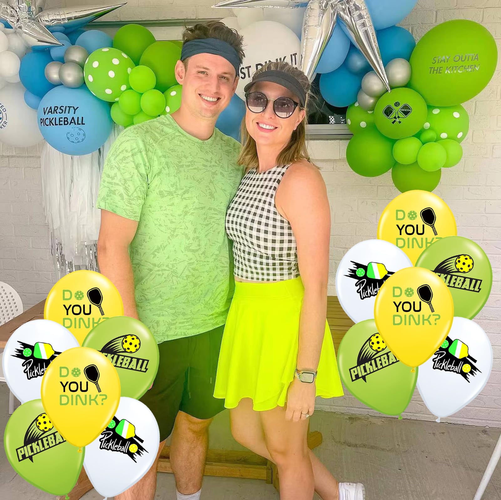 Pickleball Balloons Pack of 30 Pickleball Party Balloons for Pickleball Birthday Decorations Pickleball Party Decorations