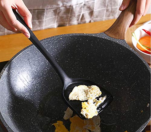 IRSHI LMMDP Silicone Skimmer Soup Spoon Non-Stick Heat-Resistant Soup Ladle Kitchen Utensil Tool