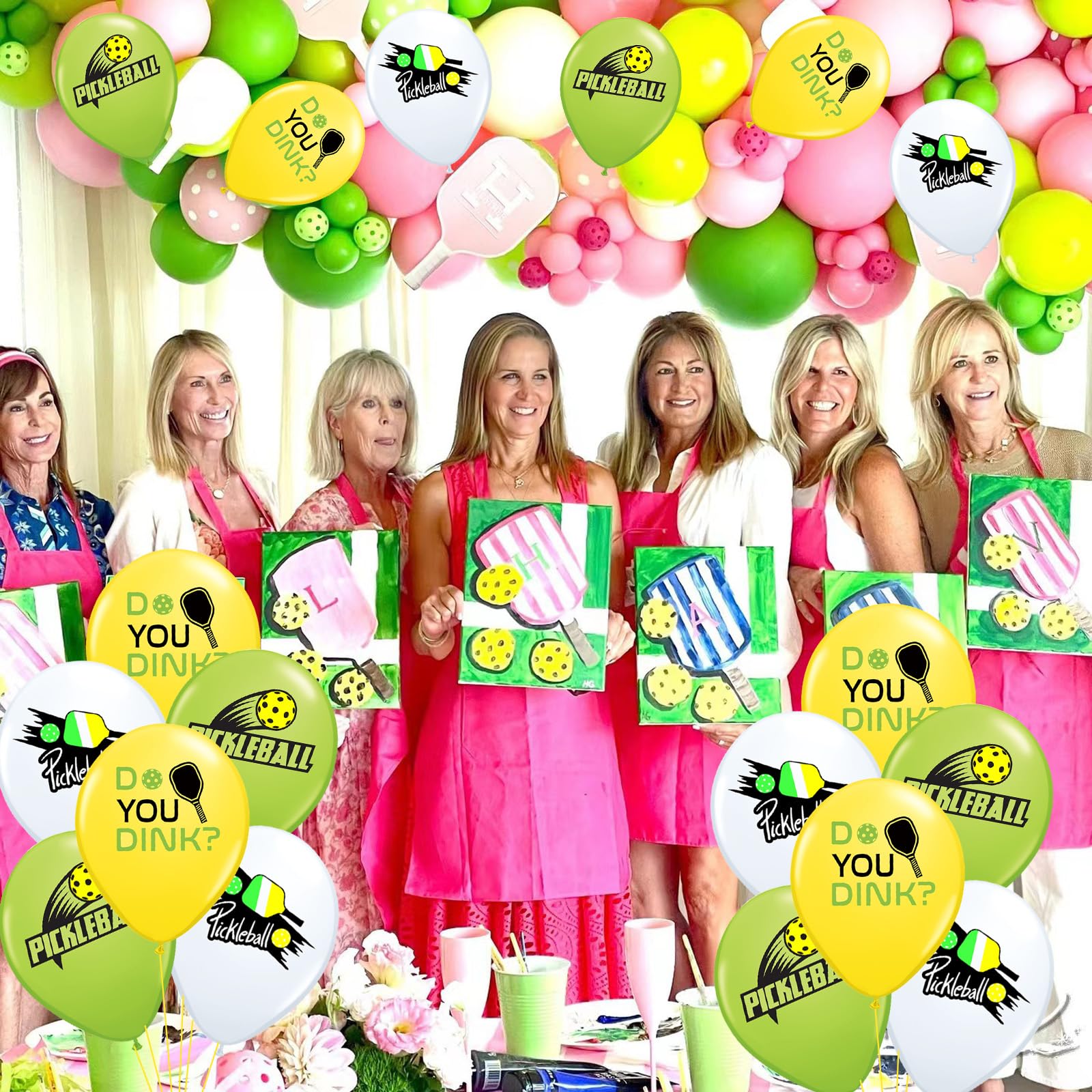Pickleball Balloons Pack of 30 Pickleball Party Balloons for Pickleball Birthday Decorations Pickleball Party Decorations