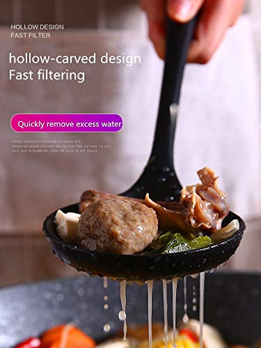 IRSHI LMMDP Silicone Skimmer Soup Spoon Non-Stick Heat-Resistant Soup Ladle Kitchen Utensil Tool