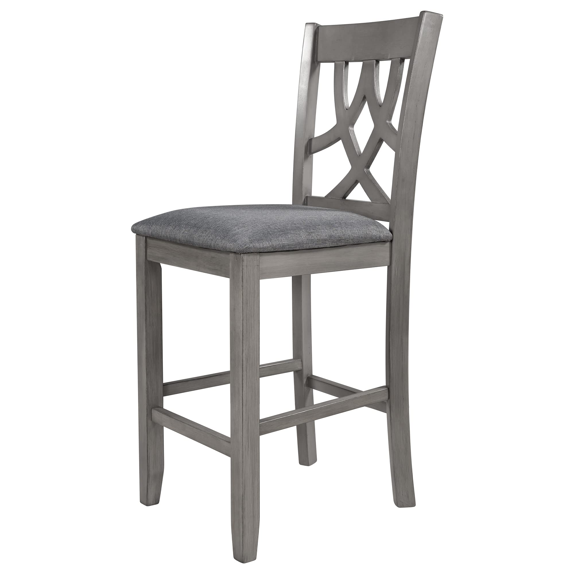 Wood Dining Chairs Set of 2,Upholstered Dining Table Chairs,Farmhouse Chairs for Dining Table,Rustic Dining Chairs,Padded Round Counter Height x back Dining Chairs with Cross Back for Small Places