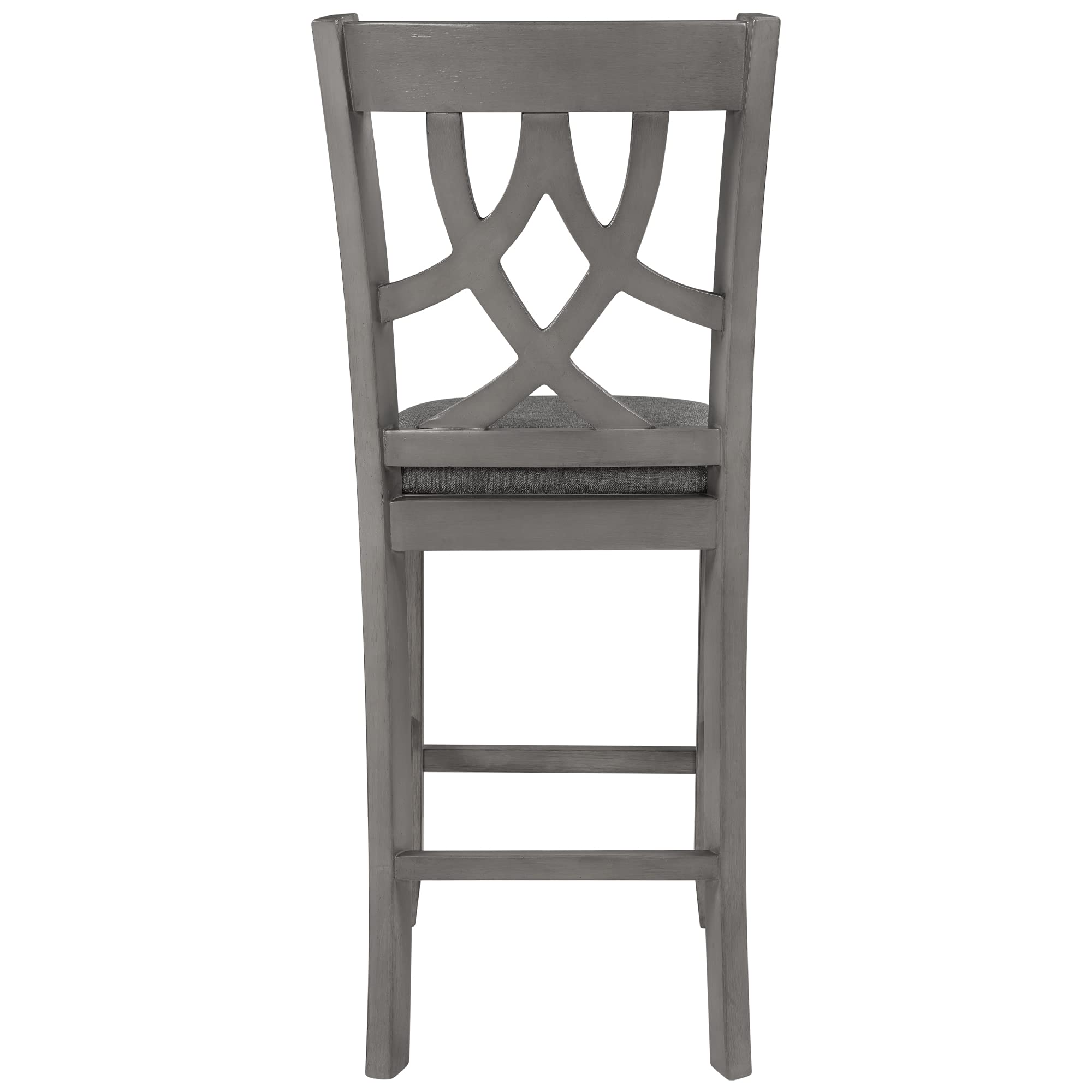 Wood Dining Chairs Set of 2,Upholstered Dining Table Chairs,Farmhouse Chairs for Dining Table,Rustic Dining Chairs,Padded Round Counter Height x back Dining Chairs with Cross Back for Small Places