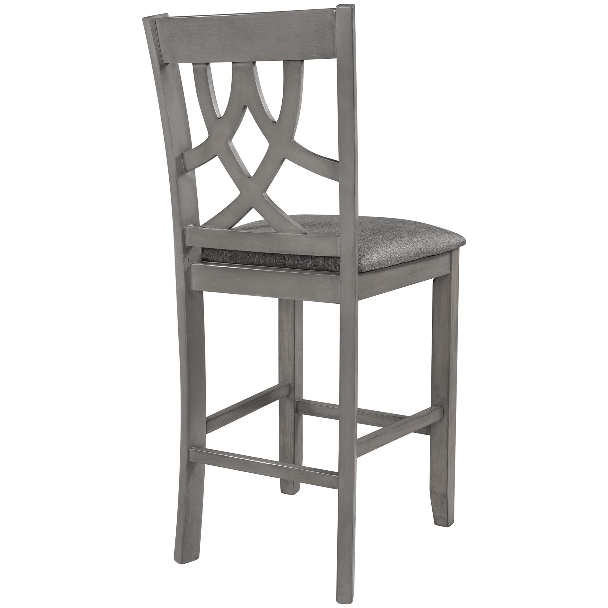 Wood Dining Chairs Set of 2,Upholstered Dining Table Chairs,Farmhouse Chairs for Dining Table,Rustic Dining Chairs,Padded Round Counter Height x back Dining Chairs with Cross Back for Small Places