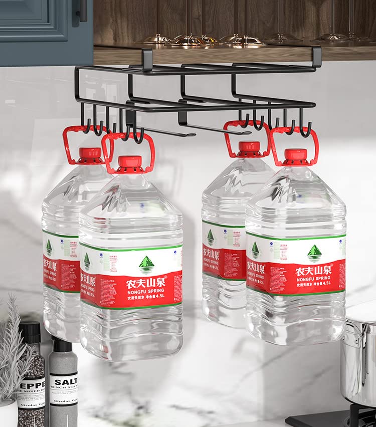 GANKAS Hanging Storage Rack Under The Cabinet Storage Racks Slide-in Rack Organizer Can Hanging Wine Glass, kitchenware, Cutting Board, Pot lid, Kitchen Paper Towels