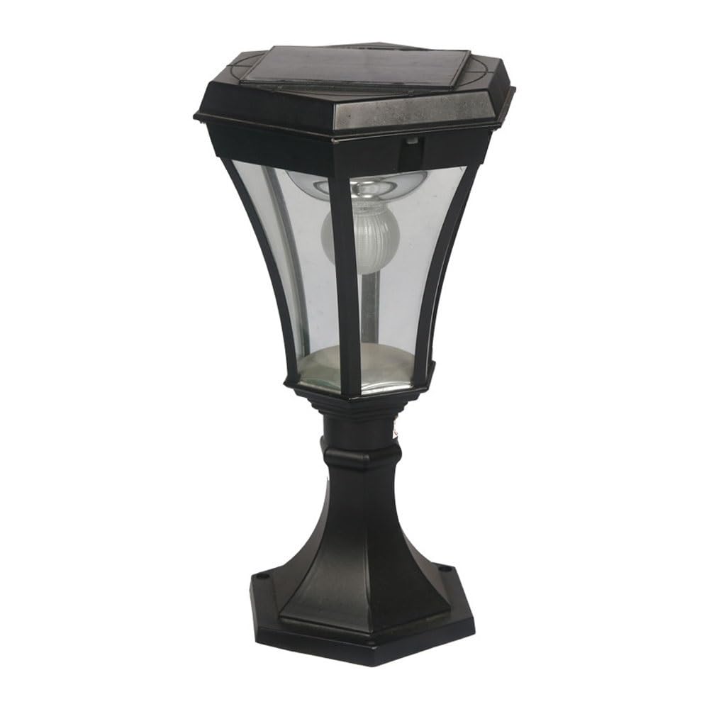 MODEBHD Outdoor Solar LED Post Light, Waterproof IP65 Villa Courtyard Fence Post Lantern, European-Style Simple Pillar Light, Die-cast Aluminum Garden Post Lamps, Moisture-Proof Traditional Landscape
