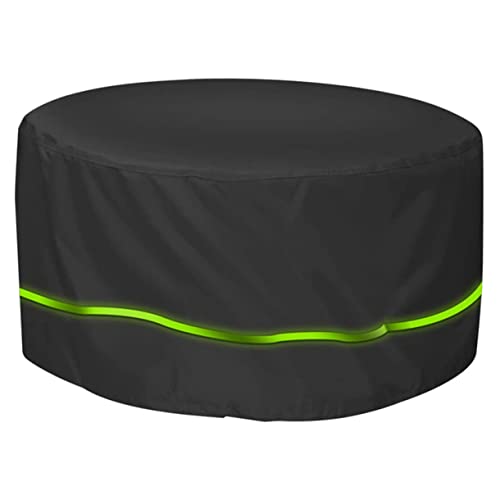 CLISPEED Cm Cloth Patio Anti-Fading Garden UV Fabric Reusable Oxford Household Cover Resistant Height Outdoor Accessories Protector for Furniture Black Wear-Resistant Foldable Round