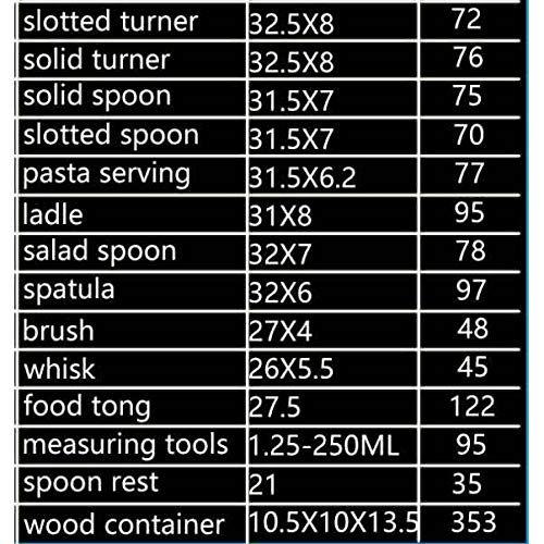 LMMDP Beech Silicone Kitchen Tools Set Cooking Tools Utensils Set Spatula Shovel Soup Spoon with Wooden Handle Special Heat-resistant Design