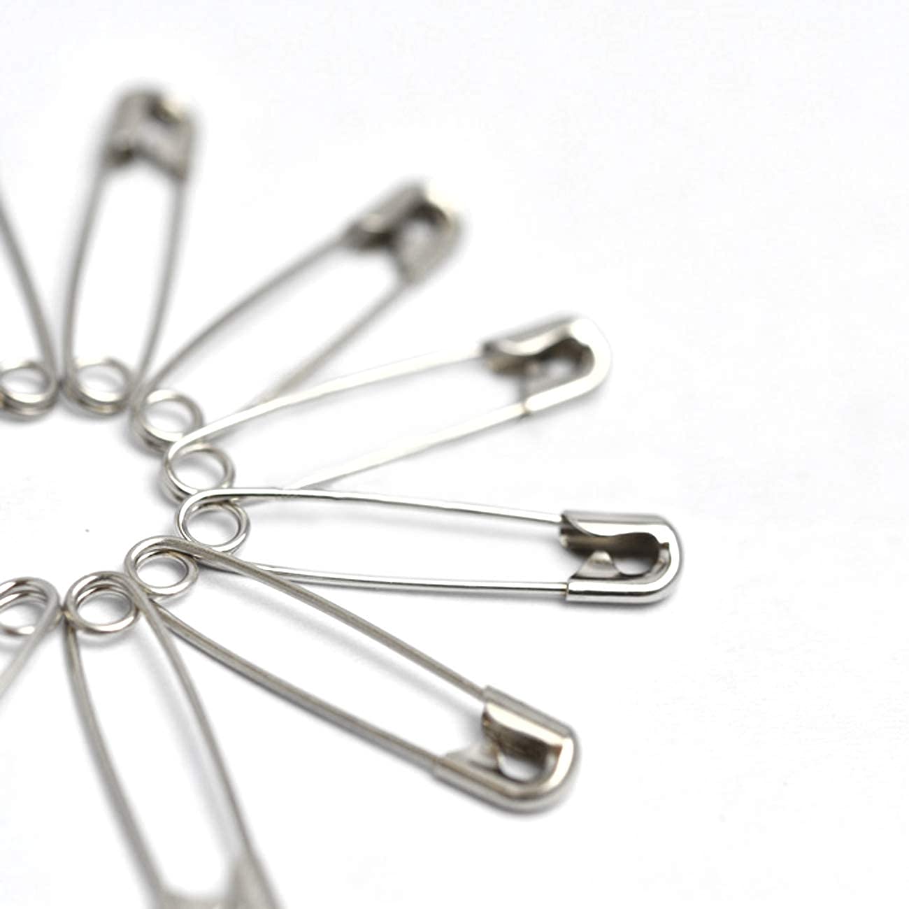 500 Pack Safety Pin,1.5Inch/38mm Safety Pins Bulk,Safety Pin Size 2,Small Safety Pins with a Convenient Box,Safety Pins for Clothes Home Office