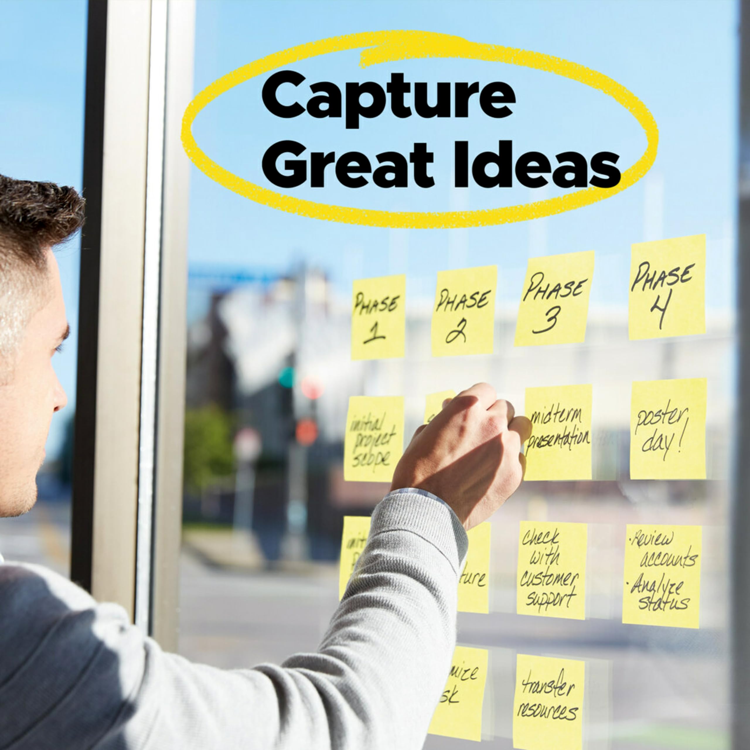 Post-it Super Sticky Pop-up Notes, 4 in x 4 in, 5 Pads, 2x the Sticking Power, Canary Yellow, Recyclable (R440-YWSS)