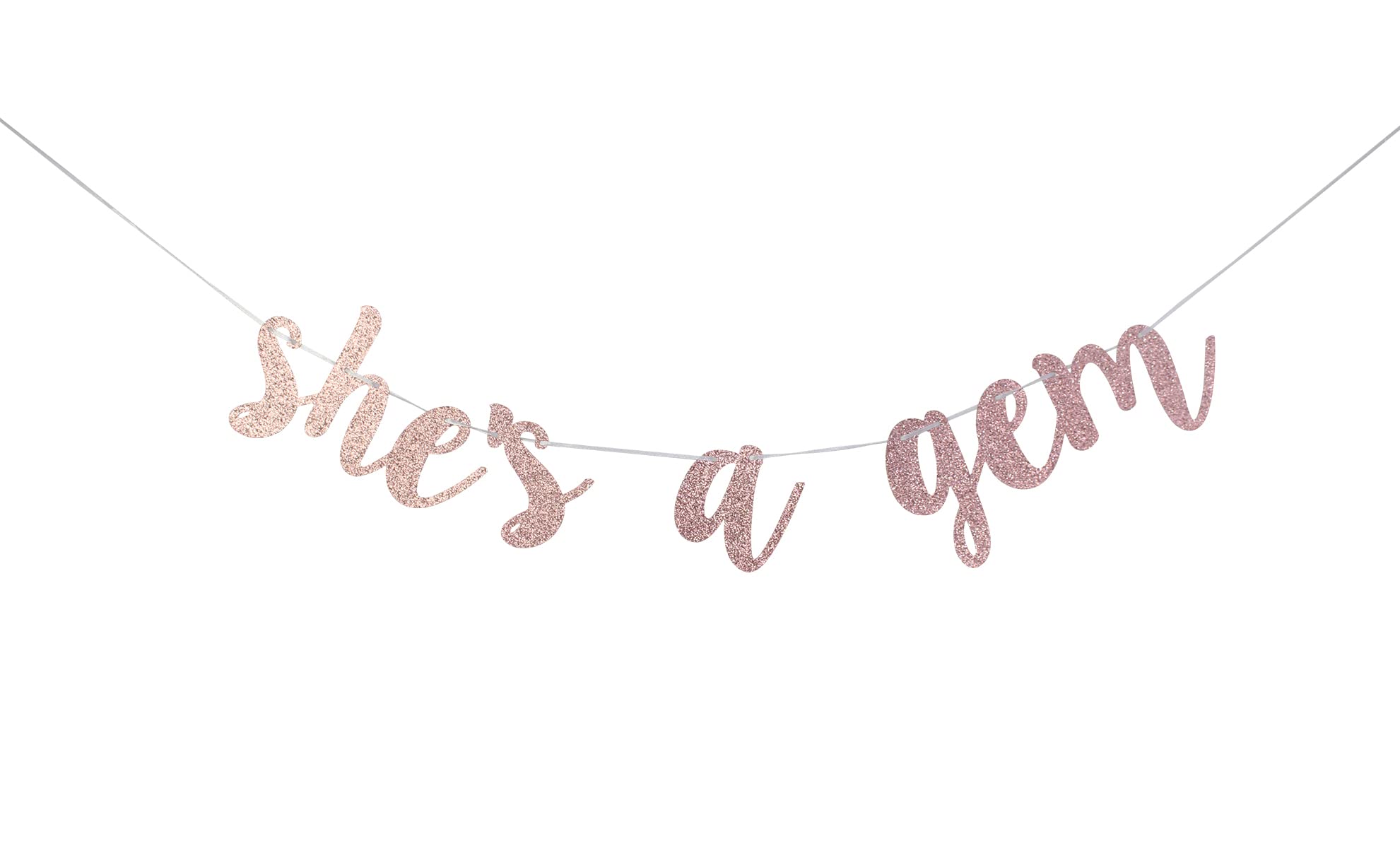 Welcome Sweet Baby Girl Banner, It's a Princess Rose Gold Glitter Paper Sign Decorations for Baby Shower Party, It's a Girl Party Decors, Gender Reveal Party Backdrops