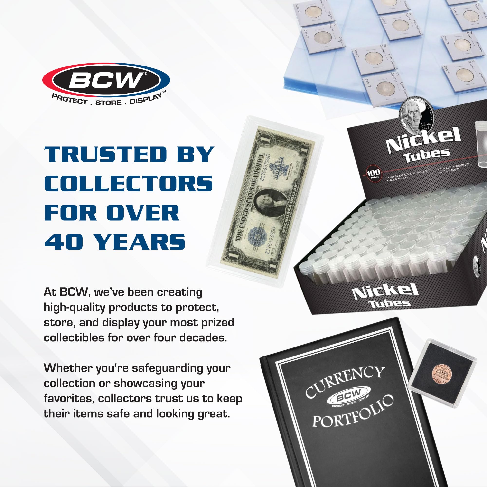 BCW Small Dollar Coin Tubes - 25 ct