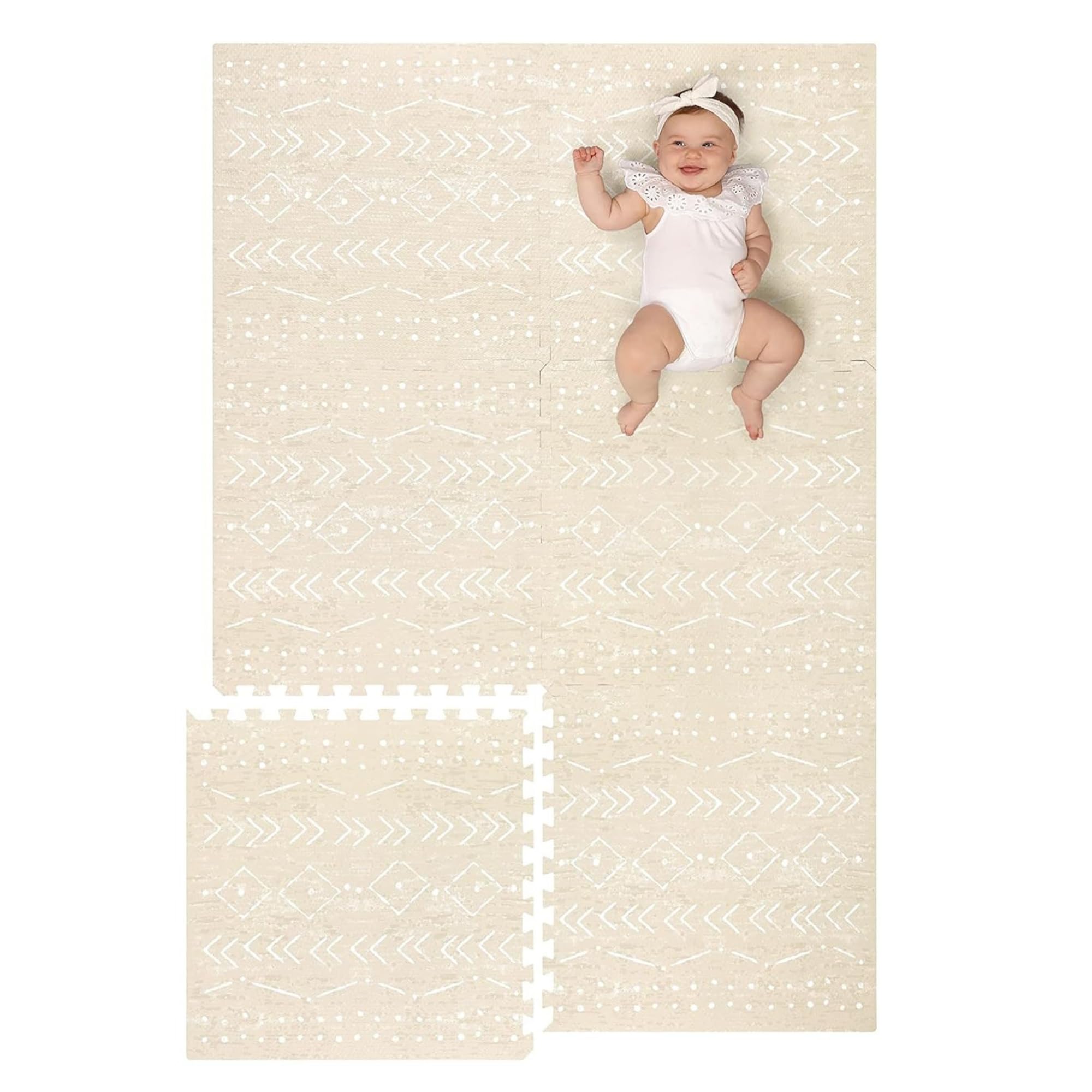 Lillefolk Premium Foam Play Mat for Baby - Large 72”x48” Non-Toxic, Soft Thick Activity Playmat for Girl or Boy; Interlocking Puzzle Tiles, Floor Mats for Infants Tummy Time, Crawling