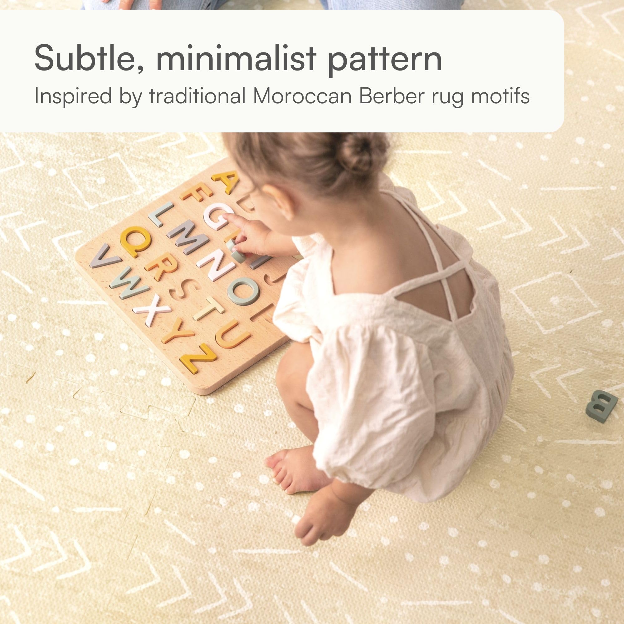 Lillefolk Premium Foam Play Mat for Baby - Large 72”x48” Non-Toxic, Soft Thick Activity Playmat for Girl or Boy; Interlocking Puzzle Tiles, Floor Mats for Infants Tummy Time, Crawling