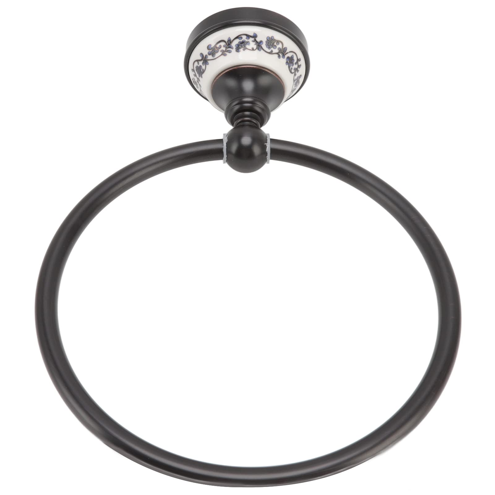 Garhelper Towel Rings for Bathroom Wall, Antique Retro Design Round Towel Holder, Wall Mounted Bath Hand Towel Rack, Rail Bathroom Hardware Classical Ancient Hardware for Bathroom Kitchen Wall Door