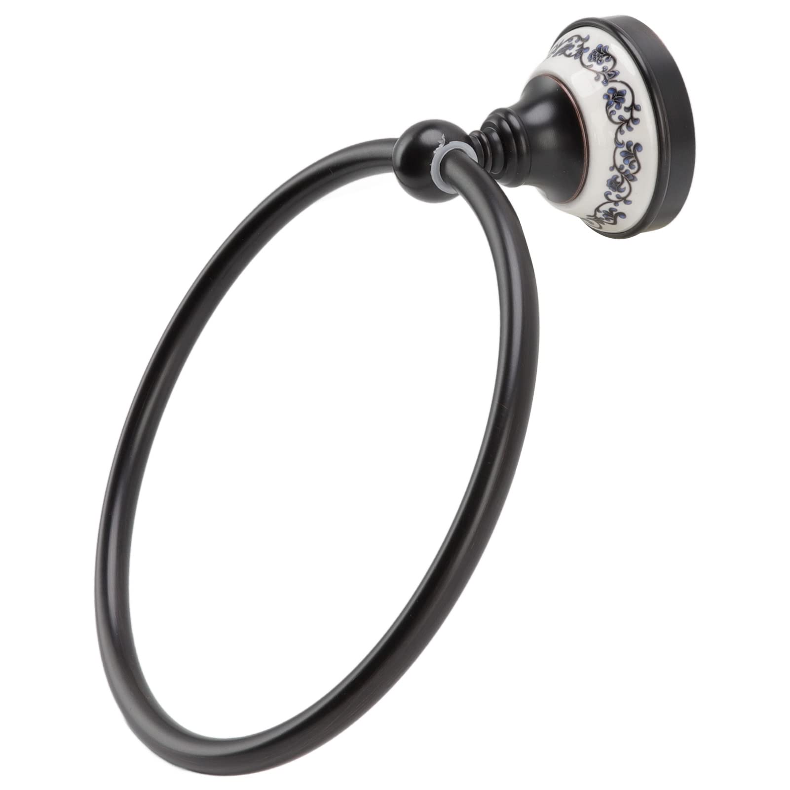 Garhelper Towel Rings for Bathroom Wall, Antique Retro Design Round Towel Holder, Wall Mounted Bath Hand Towel Rack, Rail Bathroom Hardware Classical Ancient Hardware for Bathroom Kitchen Wall Door