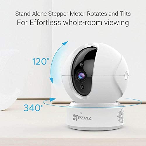EZVIZ 2MP Indoor Pan/Tilt WiFi Security Camera, 360° Coverage, Auto Motion Tracking, Two-Way Talk, Clear 33ft Night Vision, Supports MicroSD Card (Sold Seperately)| C6CN