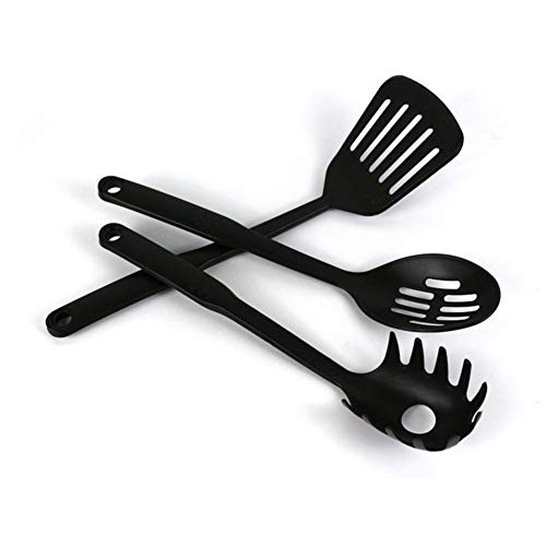 LMMDP 6 PCS Kitchen Utensils Set Non-Stick Dishwasher Safe Cooking Tools Spoon, Slotted Spoon, Spatula, Skimmer, Ladle, Pasta Server
