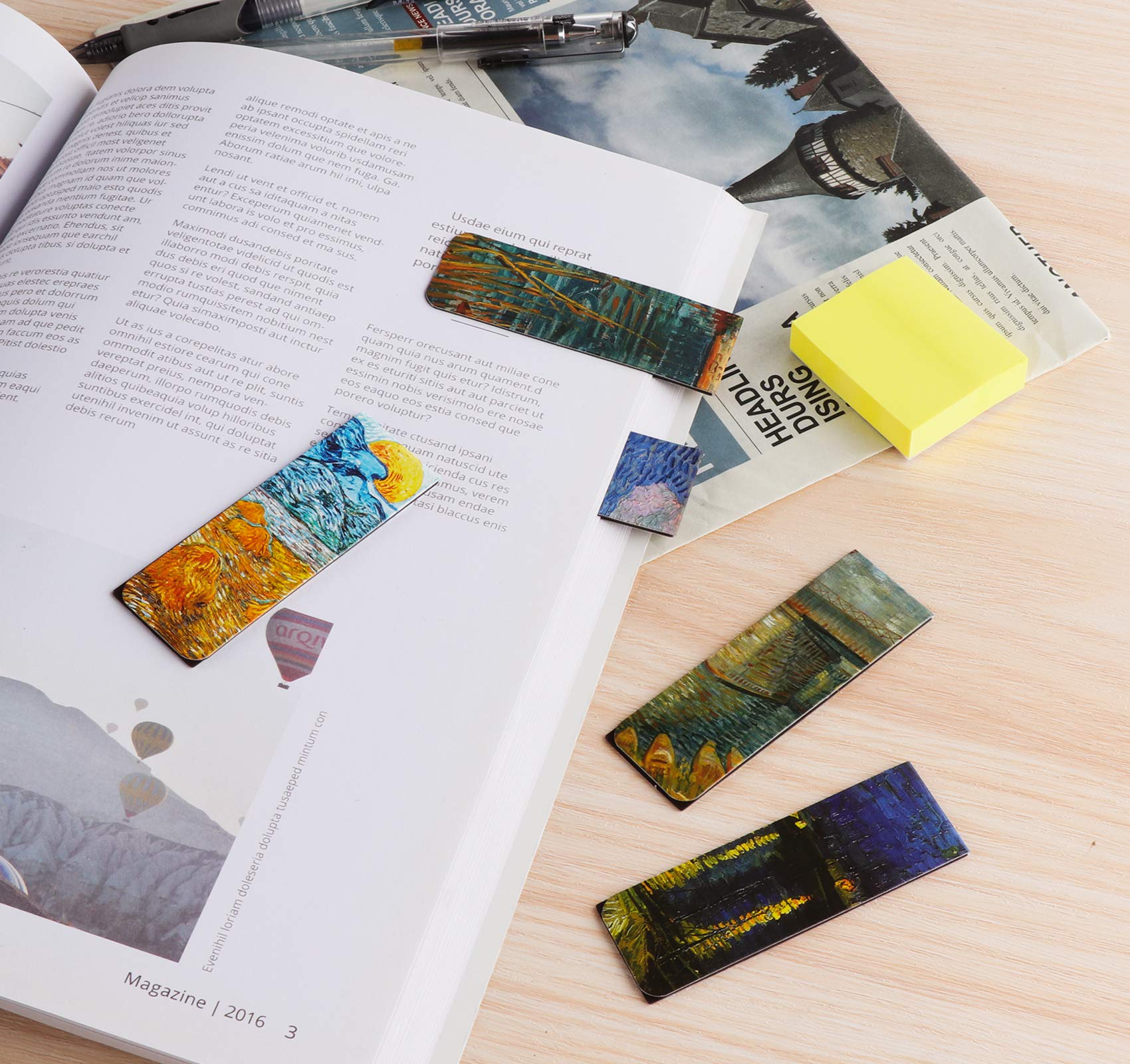 Magnetic Bookmarks 14Pcs Book Mark 3.1ββ Page Magnetic Markers with Magnet Book Markers Page Clip for Students Teachers School Home Office Reading Supplies