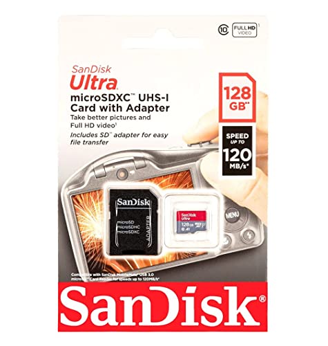 Verified by SanFlash for Amazon 770-6747-743 Sandisk Ultra 128GB microSD Memory Card for Fire Tablets and Fire -TV