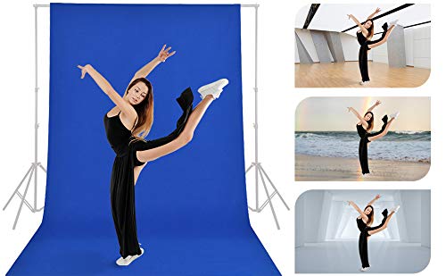 GFCC Royal Blue Backdrop - 8FTX10FT Polyester Blue Photo Backdrop for Photoshoot Background for Photography Screen Video Recording Photo Background