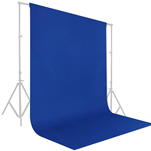 GFCC Royal Blue Backdrop - 8FTX10FT Polyester Blue Photo Backdrop for Photoshoot Background for Photography Screen Video Recording Photo Background