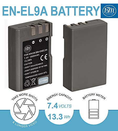 BM Premium EN-EL9, EN-EL9A Battery for Nikon D5000, D3000, D60, D40x & D40 Digital SLR Camera