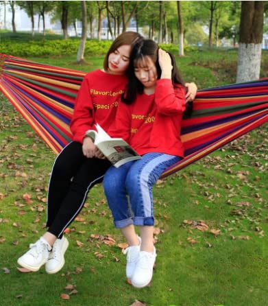GUAGLL Outdoor Double Canvas Hammock Garden Hammock Chair Dorm Swing 2 Person 450 Pounds