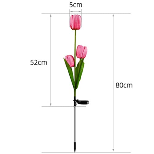 Aolyty Solar Flower Lights Outdoor, IP65 Waterproof Solar Tulip Lights LED Garden Stake Lights for Pathway Lawn Patio Yard Landscape Decorative