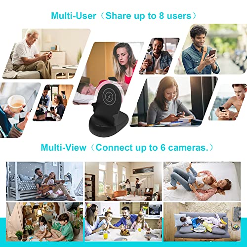 Wlofoisz Hidden Camera Spy Camera WiFi Wireless Phone Charger, Nanny Spy Cam Motion Activated,HD1080P/4K (Rotate Lens) with 250°Viewing Angle, camaras espias ocultas for Home Office Security(2.4/5G)
