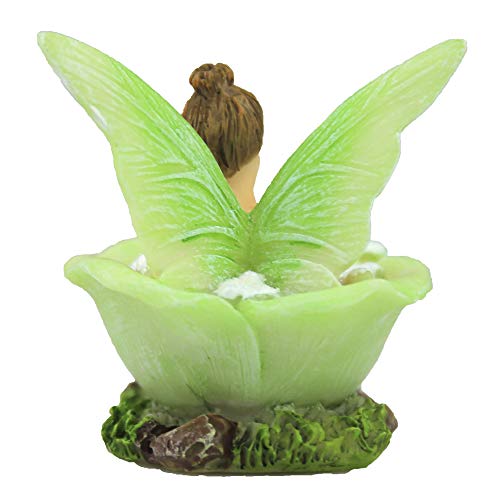 NW Wholesaler 2.75 Inch Miniature Fairy Taking a Bath Figurine - Miniature Fairy for Fairy Gardens and Garden Decor