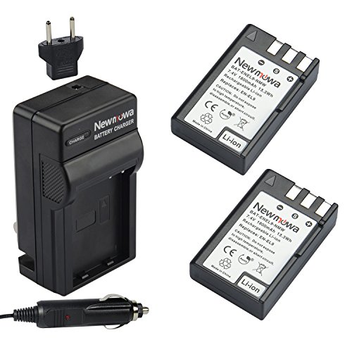 Newmowa EN-EL9/EN-EL9a Replacement Battery (2-Pack) and Charger Kit for Nikon D40, D40X, D60, D3000, D5000