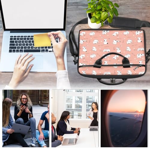 Leaves Cats Laptop Computer Bag Waterproof Shoulder Messenger Bag 13-15 inch Durable Laptop Tote Bag with Shoulder Strap Handle Lightweight Crossbody Briefcase
