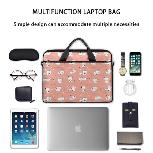 Leaves Cats Laptop Computer Bag Waterproof Shoulder Messenger Bag 13-15 inch Durable Laptop Tote Bag with Shoulder Strap Handle Lightweight Crossbody Briefcase