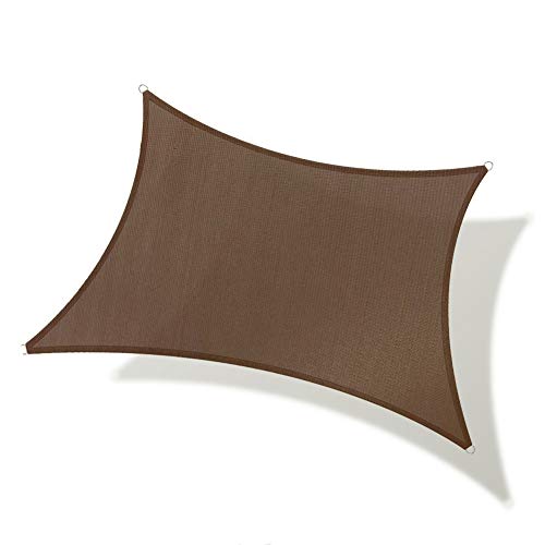 REPUBLICOOL Rectangle 8'x10' Brown Sun Shade Sail UV Block Awning Cover for Patio Garden Outdoor Backyard