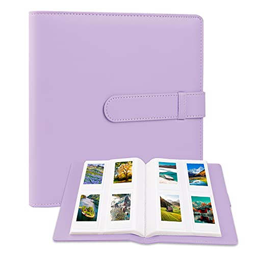 256 Photos Album for Fujifilm Instax Mini Camera, Polaroid 2”x3” ZINK Pictures, 2x3 Photo Album Book for Fujifilm Instax Mini 1112 9 90 70 40 8 Instant Camera, Polaroid Snap PIC-300 Z2300 Camera (purple)