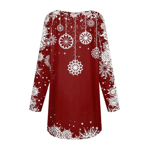 Womens Fall Fashion 2023 Plus Size Fashion Womens Plus Size Clothing Ropa de invierno para Mujer Pink Shirt Plus Size Shirts Bride Sweatshirt Women's Pullover Sweaters(6-Deep Red,3X-Large)