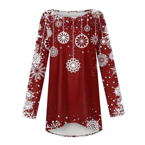 Womens Fall Fashion 2023 Plus Size Fashion Womens Plus Size Clothing Ropa de invierno para Mujer Pink Shirt Plus Size Shirts Bride Sweatshirt Women's Pullover Sweaters(6-Deep Red,3X-Large)