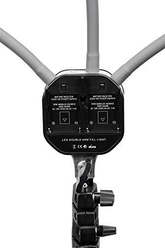 Fotodiox Selfie Starlite Stix Vlog Light Kit w/Tripod - 2X 11in Bi-Color Dimmable LED Wand Lights for Portrait, Photography, Makeup, YouTube, Live Streaming Video and More