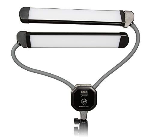 Fotodiox Selfie Starlite Stix Vlog Light Kit w/Tripod - 2X 11in Bi-Color Dimmable LED Wand Lights for Portrait, Photography, Makeup, YouTube, Live Streaming Video and More