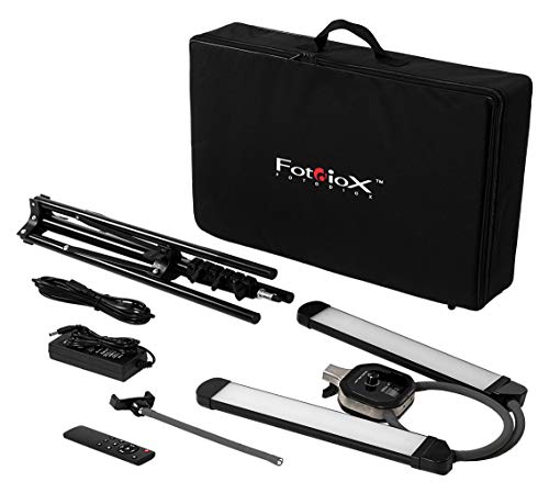 Fotodiox Selfie Starlite Stix Vlog Light Kit w/Tripod - 2X 11in Bi-Color Dimmable LED Wand Lights for Portrait, Photography, Makeup, YouTube, Live Streaming Video and More