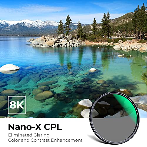 58mm Circular Polarizers Filter, K&F Concept 58MM Circular Polarizer Filter HD 28 Layer Super Slim Multi-Coated CPL Lens Filter (Nano-X Series)