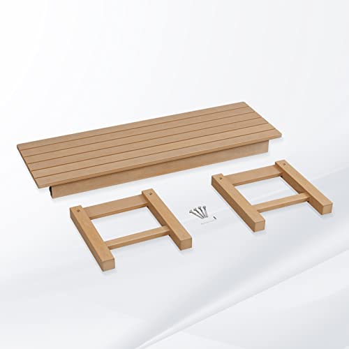 ACUEL Garden Bench, Poly Lumber Outdoor Bench Weatherproof, 2-Person Patio Benches for Outdoor, Rot-Proof Fade Proof