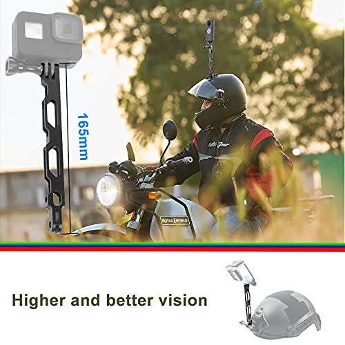 Motorcycle Accessory Bundle for Insta360 ONE X2, X3, ONE X, ONE R, RS, Gopro Hero Max, Fusion, DJI OSMO Action 2 Camera