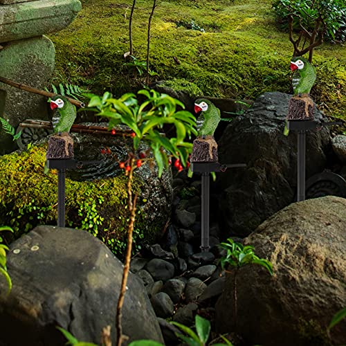 Uonlytech Solar Lantern Bird Stake Solar Parrot Outdoor Patio Decor Solar Light Parrot Garden Decorations Solar Lights for Yard Garden Landscape Green Parrot Patio Figurine Light Outdoor Solar Lights