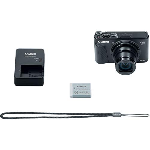 Canon PowerShot SX740 HS Digital Camera Bundle (64GB + Spare Battery Bundle, Black)