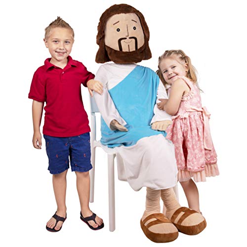 KANGAROO Giant 6 Foot Plush Jesus Doll; Great for Christmas, Easter, Kids' Bedrooms, Churches & Christians! Tower of Babel Humongous