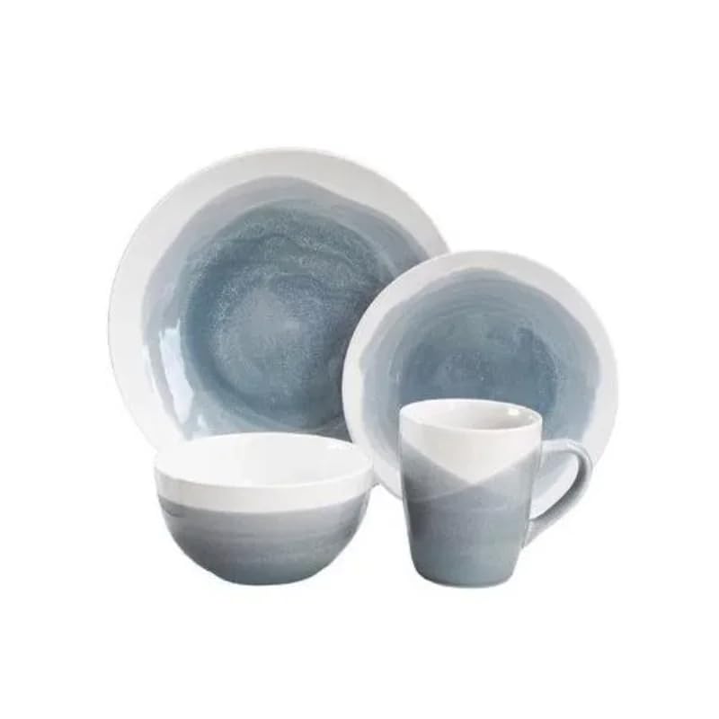 SCTOU 16 Pieces Dinnerware Set Dinner Plates Ceramic Plates